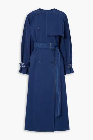 Max Mara Layered Denim Trench Coat - Indigo