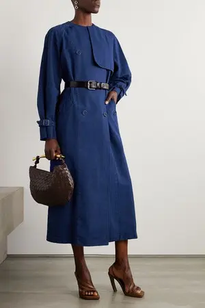 Max Mara Layered Denim Trench Coat