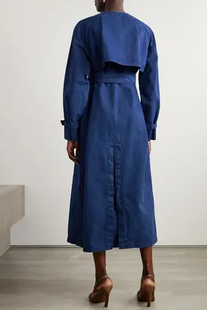 Max Mara Layered Denim Trench Coat