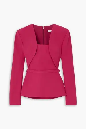 Safiyaa Samuele Paneled Crepe Blouse - Fuchsia