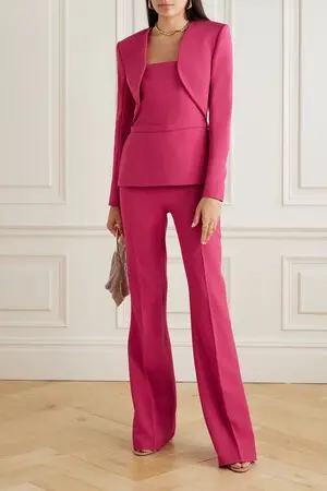 Safiyaa Samuele Paneled Crepe Blouse - Fuchsia