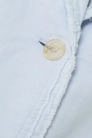 Acne Studios Oversized Frayed Cotton And Linen-blend Blazer