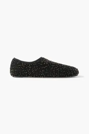 Gabriela Hearst Callie Beaded Crocheted Ballet Flats - Black