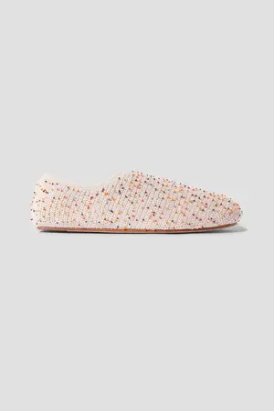 Gabriela Hearst Callie Beaded Ballet Flats - Ivory