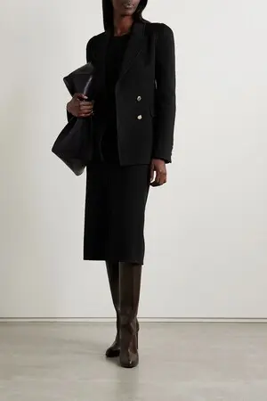 Gabriela Hearst Morelos Cashmere-felt Midi Skirt
