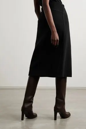 Gabriela Hearst Morelos Cashmere-felt Midi Skirt