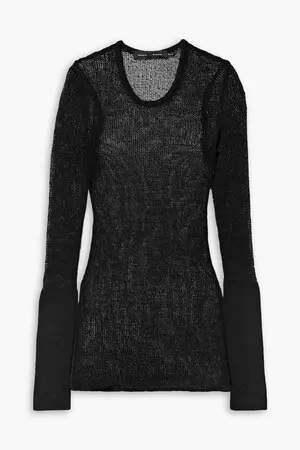 Proenza Schouler Willa Twotone Knitted Sweater - Black