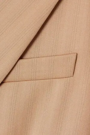Stella McCartney Double-breasted Striped Wool-blend Blazer - Camel