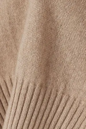 Proenza Schouler Jeanne Ribbed-knit Cashmere And Wool-blend Polo Sweater - Beige