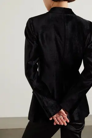 Gabriela Hearst Leary Silk-velvet Blazer - Black