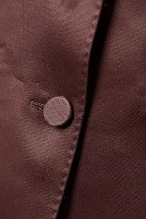 Gabriela Hearst Serge Wool And Silk-blend Blazer - Burgundy