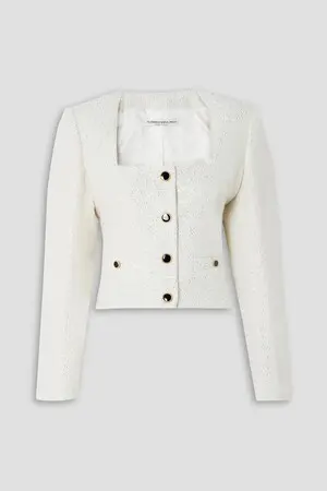 Alessandra Rich Sequined Tweed Jacket - Off-white