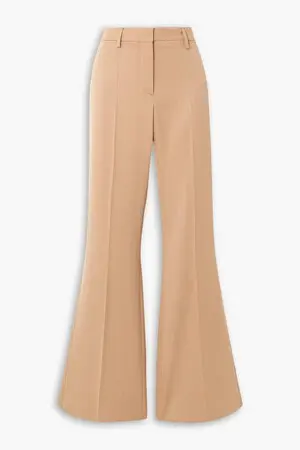 Stella McCartney Pinstriped Woolblend Flared Pants - Camel