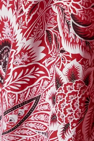 Etro Printed Cotton And Silk-blend Voile Belted Skirt