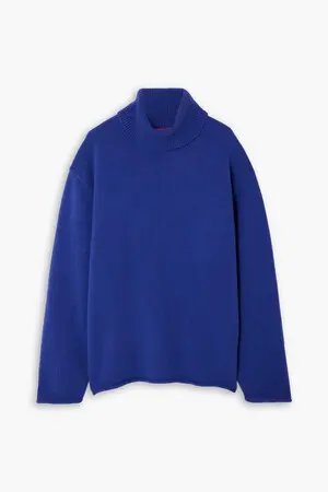 THE ELDER STATESMAN Cashmere Turtleneck Sweater - Cobalt Blue