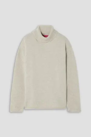 THE ELDER STATESMAN Cashmere Turtleneck Sweater - Ecru