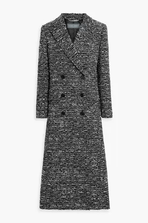Alberta Ferretti Doublebreasted Bouclétweed Coat
