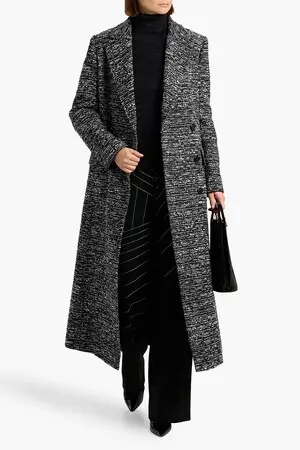 Alberta Ferretti Doublebreasted Bouclétweed Coat