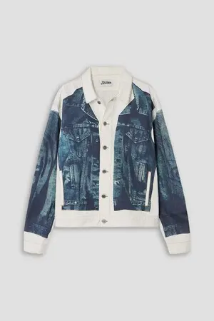 JEAN PAUL GAULTIER Trompe L'oeil Printed Denim Jacket - White