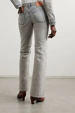 Acne Studios Denimjacquard Lowrise Bootcut Jeans