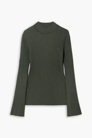 Proenza Schouler Abigail Ribbedknit Top - Army Green