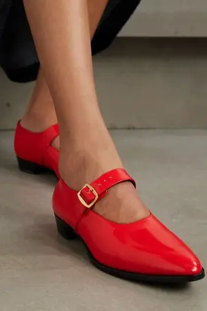 Bally Gerwin Glossedleather Mary Jane Flats - Red