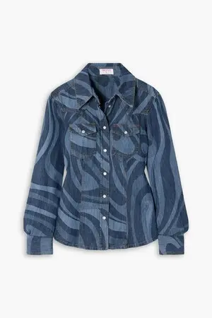 Emilio Pucci Printed Denim Shirt
