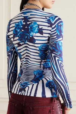 JEAN PAUL GAULTIER Printed Stretchjersey Top