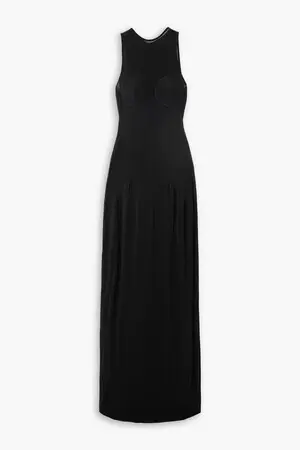 JEAN PAUL GAULTIER Paneled Tulle Maxi Dress - Black