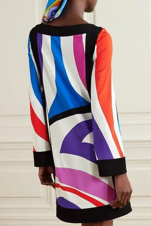 Emilio Pucci Marmo Printed Stretchjersey Mini Dress
