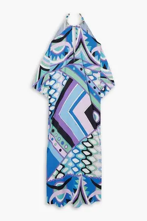 Emilio Pucci Cutout Printed Satin Kaftan