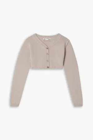 Acne Studios Cropped Wool And Cashmereblend Cardigan