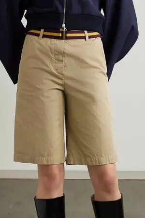 Dries Van Noten Belted Cottontwill Shorts