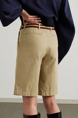 Dries Van Noten Belted Cottontwill Shorts