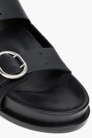 JIL SANDER Buckled Leather Sandals