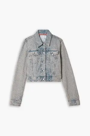 Acne Studios Cropped Denimjacquard Jacket
