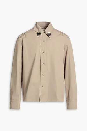 JIL SANDER Embellished Cottonpoplin Shirt - Sage Green
