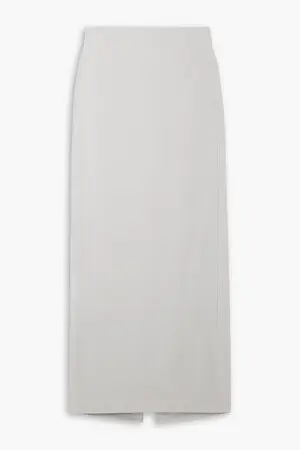 Wardrobe.NYC Grain De Poudre Wool Maxi Skirt - Light Gray