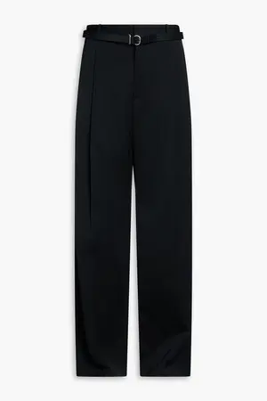 JIL SANDER Belted Wooltwill Pants - Black