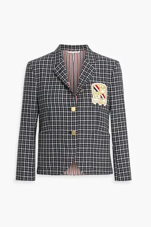 Thom Browne Appliquéd Woolblend Tweed Blazer