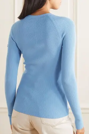 Emilio Pucci Appliquéd Ribbed Woolblend Sweater