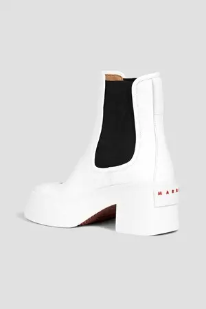 Marni Leather Platform Chelsea Boots