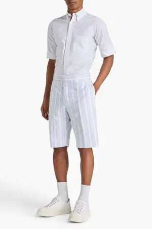 Thom Browne Striped Cotton-piqué Shorts