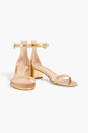 GIANVITO ROSSI Gaeta 45 Metallic Leather Sandals