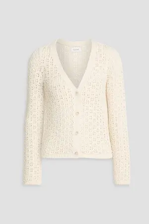Naadam Crocheted Cotton Cardigan - Ecru