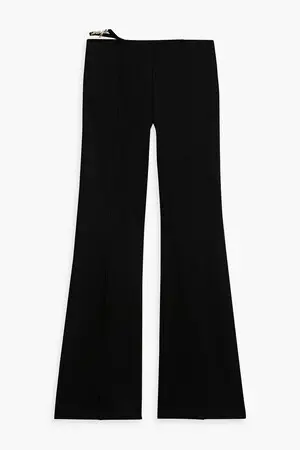 Maje Embellished Twill Flared Pants - Black