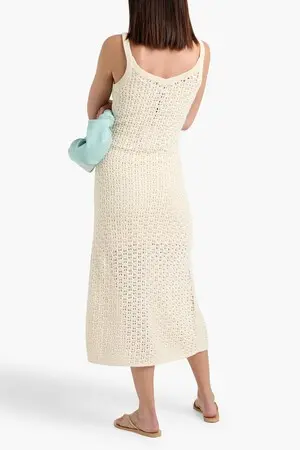 Naadam Crocheted Cotton Midi Dress