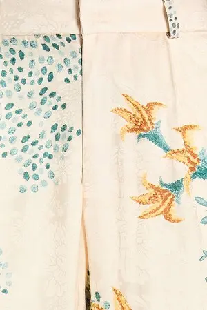 Agua Bendita Floral-print Jacquard Tapered Pants