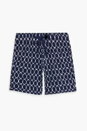Orlebar Brown Trevone Cottonblend Terryjacquard Shorts - Navy