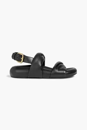 Marni Twisted Padded Leather Slingback Sandals